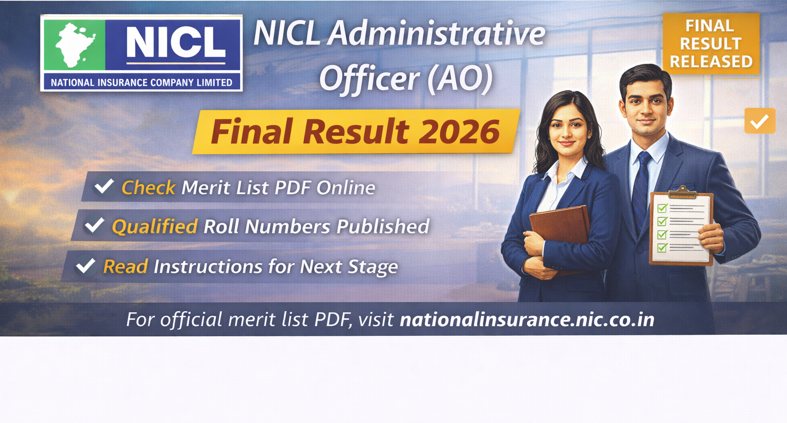 NICL Administrative Officer Final Result 2026 Apply Online | Sarkari ...